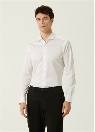 Pal Zileri Erkek Beyaz İtalyan Yaka Gömlek 40 IT