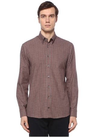 Beymen Collection Erkek Comfort Fit Kareli Gömlek Turuncu S EU Beymen Collection Erkek Comfort Fit Kareli Gömlek Turuncu S EU