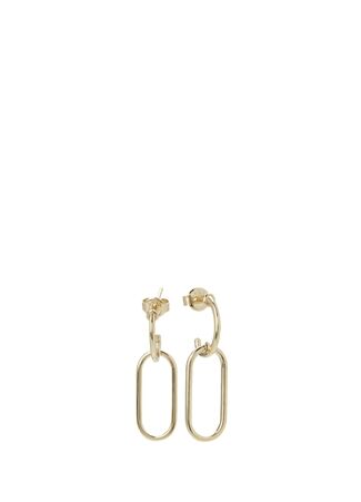 Collection Kadın Oval Formlu Altın Rengi Küpe EU