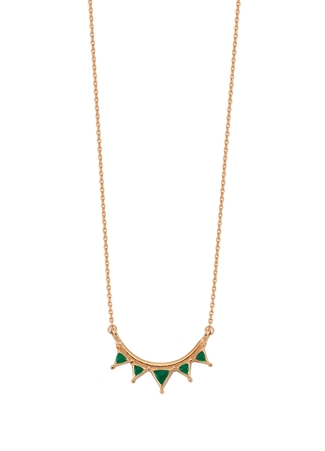 Collection-Selda Jewellery Kadın Gold Yeşil Mineli Altın Rengi Kolye EU Collection-Selda Jewellery Kadın Gold Yeşil Mineli Altın Rengi Kolye EU