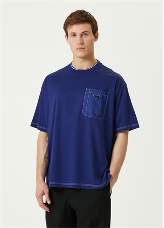 Prada Erkek Lacivert Garnili Cepli T-shirt S EU Prada Erkek Lacivert Garnili Cepli T-shirt S EU