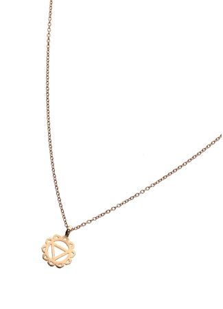 Collection Kadın Uç Detaylı Altın Rengi Kolye EU