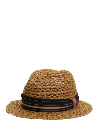 Grevi Erkek Bej Şerit Detaylı Şapka 60 It