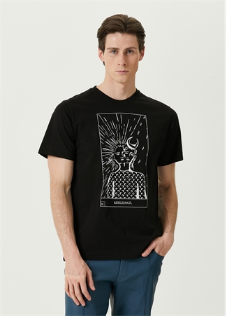 Marine Serre Erkek Siyah Figür Baskılı Basic T-shirt L Eu Marine Serre Erkek Siyah Figür Baskılı Basic T-shirt L Eu