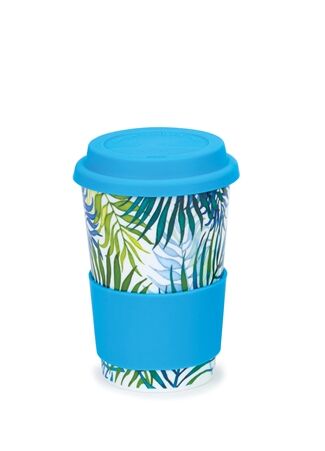 Dunoon Orin Palmiye Desenli Porselen Kupa Çok Renkli