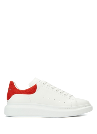 Alexander McQueen Erkek Oversize Beyaz Deri Sneaker Pembe 39 EU