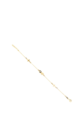 Collection Kadın Sembol Detaylı Altın Rengi Bileklik EU