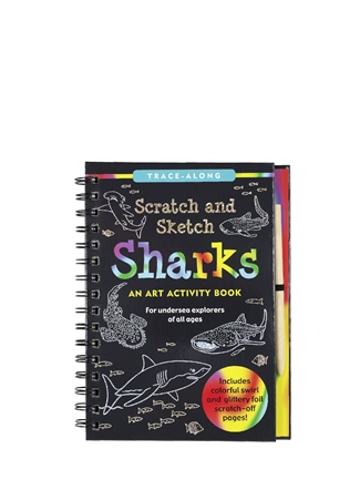 Peter Pauper Press Çocuk Scratch And Sketch Sharks Etkinlik Kitabı EU Peter Pauper Press Çocuk Scratch And Sketch Sharks Etkinlik Kitabı EU