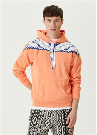 Marcelo Burlon Erkek Turuncu Kapüşonlu Kanat Desenli Sweatshirt Beyaz Xs Eu Marcelo Burlon Erkek Turuncu Kapüşonlu Kanat Desenli Sweatshirt Beyaz Xs Eu