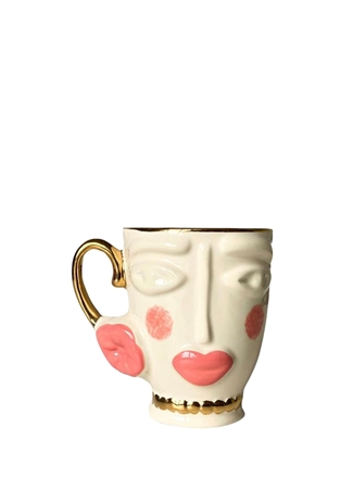 Todandco Rukiye Daisy Mug Pembe Makyaj Bej Todandco Rukiye Daisy Mug Pembe Makyaj Bej