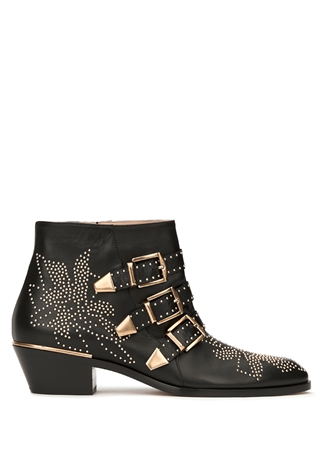 Chloe Kadın Susannah Siyah Kemer Detaylı Deri Bot 36 EU
