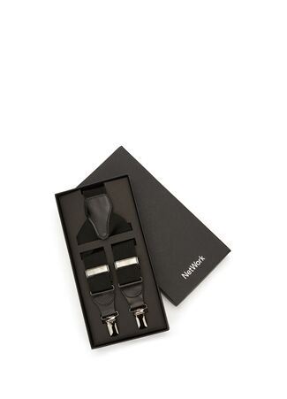 Network Erkek Siyah Pantolon Askısı EU