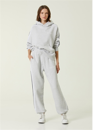 Palm Angels Kadın Gri Şeritli Eşofman Altı Beyaz S EU