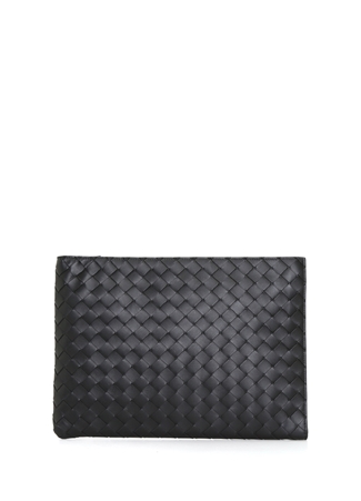 Bottega Veneta Erkek Siyah Örgü Dokulu Deri El Portföyü EU