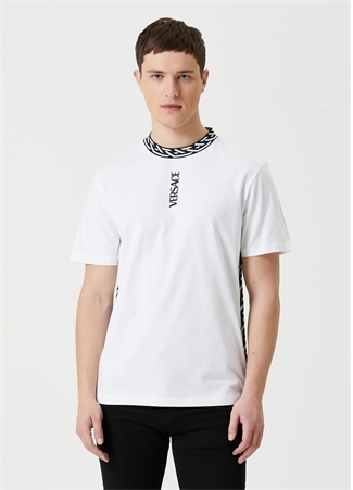 Versace Erkek Beyaz Logo Baskılı Basic T-shirt S EU Versace Erkek Beyaz Logo Baskılı Basic T-shirt S EU