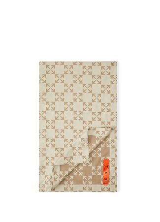 Off-White Bej Logo Baskılı Runner