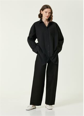 Toteme Kadın Siyah Bol Keten Pantolon 34 Fr Toteme Kadın Siyah Bol Keten Pantolon 34 Fr