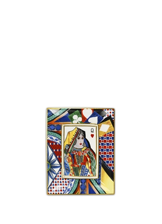 Baci Milano Regina Kraliçe Colorblocked Desenli Porselen Tabak Çok Renkli Baci Milano Regina Kraliçe Colorblocked Desenli Porselen Tabak Çok Renkli