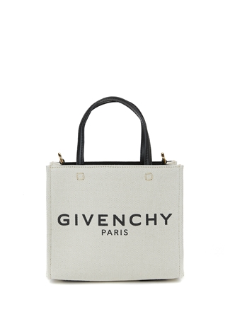 Givenchy Kadın Siyah Krem Logo Detaylı Keten Çanta Eu Givenchy Kadın Siyah Krem Logo Detaylı Keten Çanta Eu