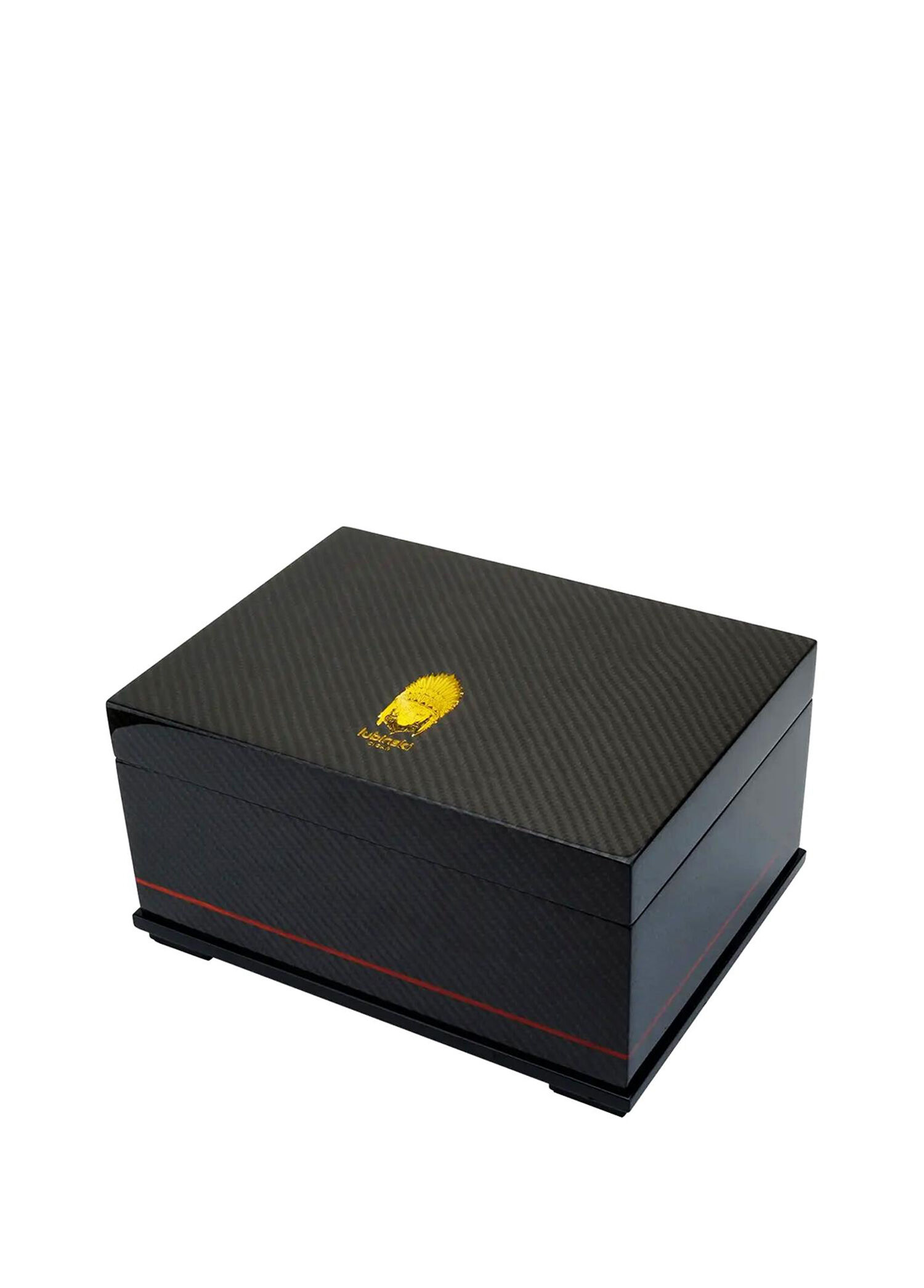 Lubinski Italy - 40s Carbon Fiber Black Cigar Box Humidor
