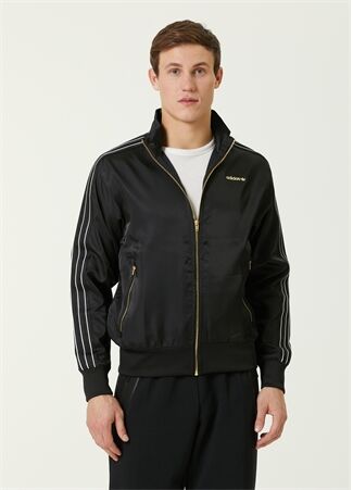 adidas Erkek Firebird Siyah Saten Sweatshirt S EU