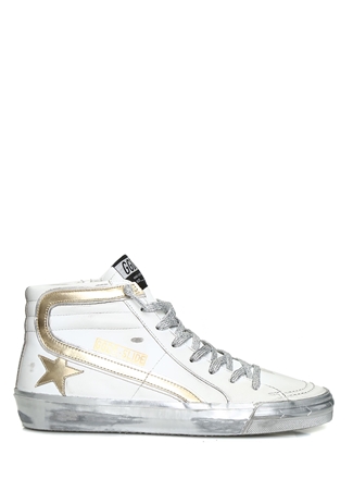 Golden Goose Kadın Beyaz Eskitmeli Logolu Deri Sneaker 37 EU Golden Goose Kadın Beyaz Eskitmeli Logolu Deri Sneaker 37 EU