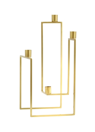 Nordal Ora Gold 4lü Geometrik Formlu Şamdan Altın Rengi Nordal Ora Gold 4lü Geometrik Formlu Şamdan Altın Rengi