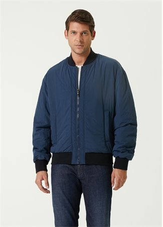 Palzileri Lab Erkek Mavi Dik Yaka Bomber Mont 50 IT Palzileri Lab Erkek Mavi Dik Yaka Bomber Mont 50 IT