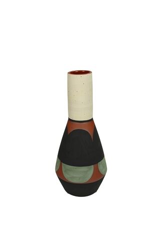 Kersten Colorblocked Desenli Kil Vazo Çok Renkli