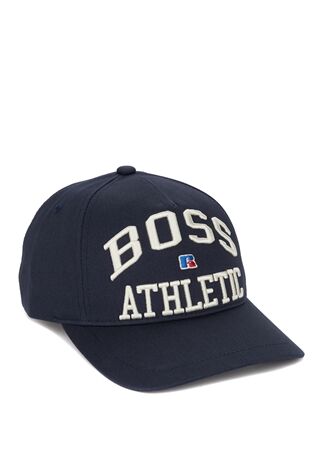 Boss Erkek Lacivert Logo Nakışlı Şapka EU