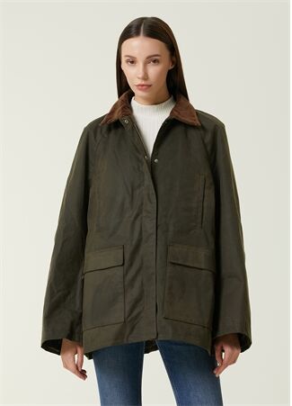 Toteme Kadın Haki Kadife Garnili Ceket Yeşil 38 IT Toteme Kadın Haki Kadife Garnili Ceket Yeşil 38 IT