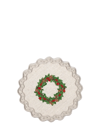 Golden Table Home Christmas Yaprak Nakışlı 4lü Bardak Altlığı Gri Golden Table Home Christmas Yaprak Nakışlı 4lü Bardak Altlığı Gri