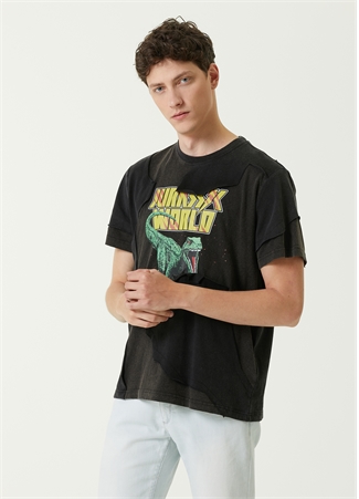 8-Bit by Mhrs Erkek Siyah Figür Baskılı T-shirt M EU 8-Bit by Mhrs Erkek Siyah Figür Baskılı T-shirt M EU