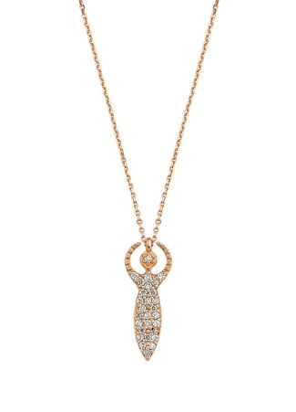 Bee Goddess Kadın Artemis Pırlantalı Altın Rengi Kolye EU