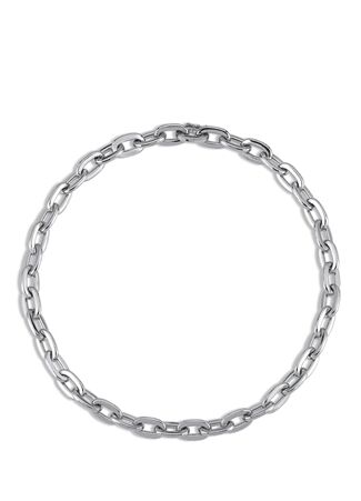 Ninon Kadın Zincir Formlu Kolye Gri EU