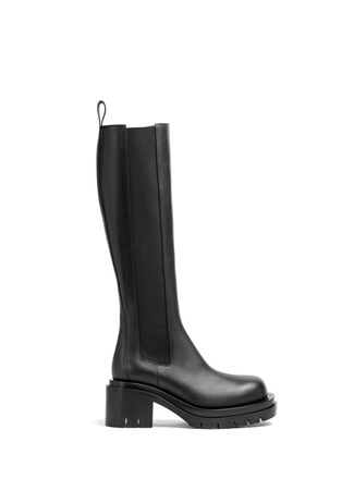 Bottega Veneta Kadın Lug Siyah Deri Çizme 36 EU