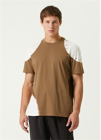 Allsaints Erkek Taba Beyaz Batik Desen Detaylı T-shirt Turuncu S EU Allsaints Erkek Taba Beyaz Batik Desen Detaylı T-shirt Turuncu S EU