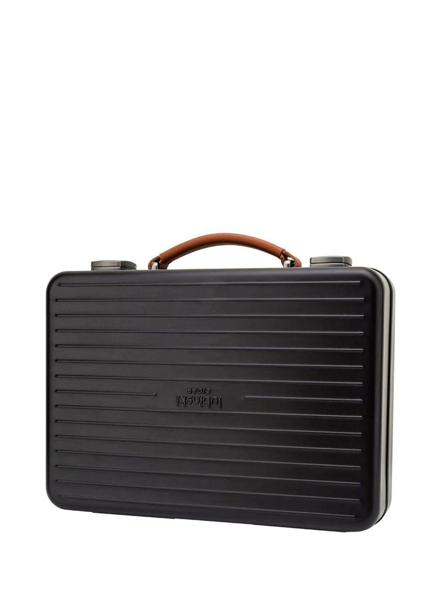 Lubinski - Durable Aluminum Cedar Humidor 20s Black Travel Cigar ...