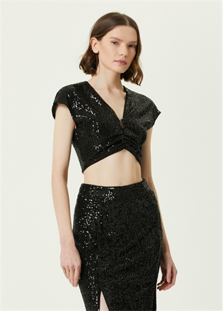 Maison Kairos Kadın Katya Siyah V Yaka İşlemeli Crop Abiye Bluz 34 Eu Maison Kairos Kadın Katya Siyah V Yaka İşlemeli Crop Abiye Bluz 34 Eu