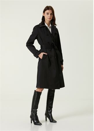 Network Kadın Regular Fit Siyah Pardösü M EU