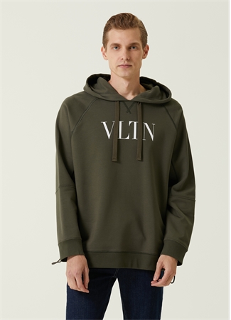 Valentino Erkek VLTN Haki Kapüşonlu Sweatshirt L EU Valentino Erkek VLTN Haki Kapüşonlu Sweatshirt L EU