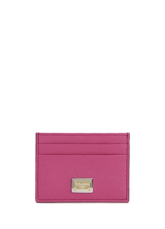 Dolce&Gabbana Kadın Şeftali Logolu Deri Kartlık Pembe EU Dolce&Gabbana Kadın Şeftali Logolu Deri Kartlık Pembe EU