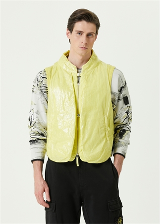 Stone Island Shadow Erkek Sarı File Garnili Keten Dış Yelek S Eu Stone Island Shadow Erkek Sarı File Garnili Keten Dış Yelek S Eu
