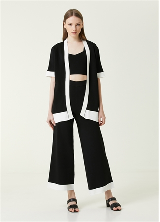 Beymen Club Kadın Siyah Beyaz Bol Triko Pantolon XS Beymen Club Kadın Siyah Beyaz Bol Triko Pantolon XS