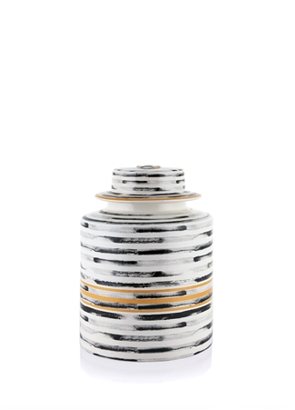 Act of Acrract Siyah Beyaz Çizgili Küp Altın Rengi Act of Acrract Siyah Beyaz Çizgili Küp Altın Rengi