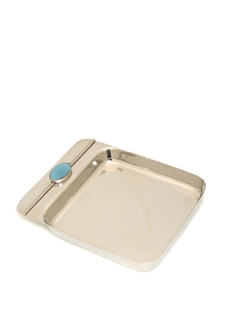 Luxuria Lapis Taşlı Dikdörtgen Formlu Servis Tabağı Bej