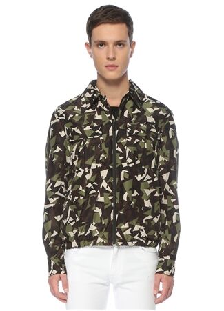 Fendi Erkek Haki Kamuflaj Desenli Mont 48 IT