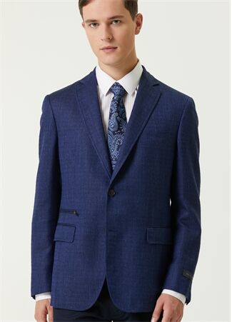 Pal Zileri Erkek Mavi Kelebek Yaka Ceket 50 IT