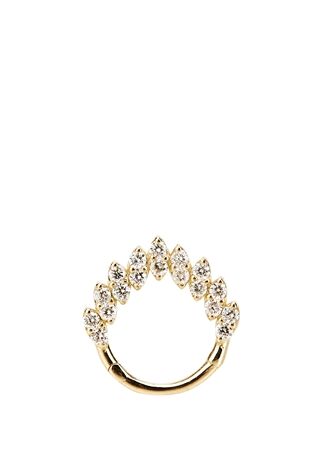 Collection-Pimiento Kadın Pırlantalı Altın Rengi Küpe EU