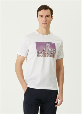 Canali Erkek Beyaz Fotoğraf Baskılı Logolu T-shirt 54 IT Canali Erkek Beyaz Fotoğraf Baskılı Logolu T-shirt 54 IT